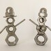 Welded Stainless Steel Sculpture: Snowman + Snow Lady Unique Christmas ...