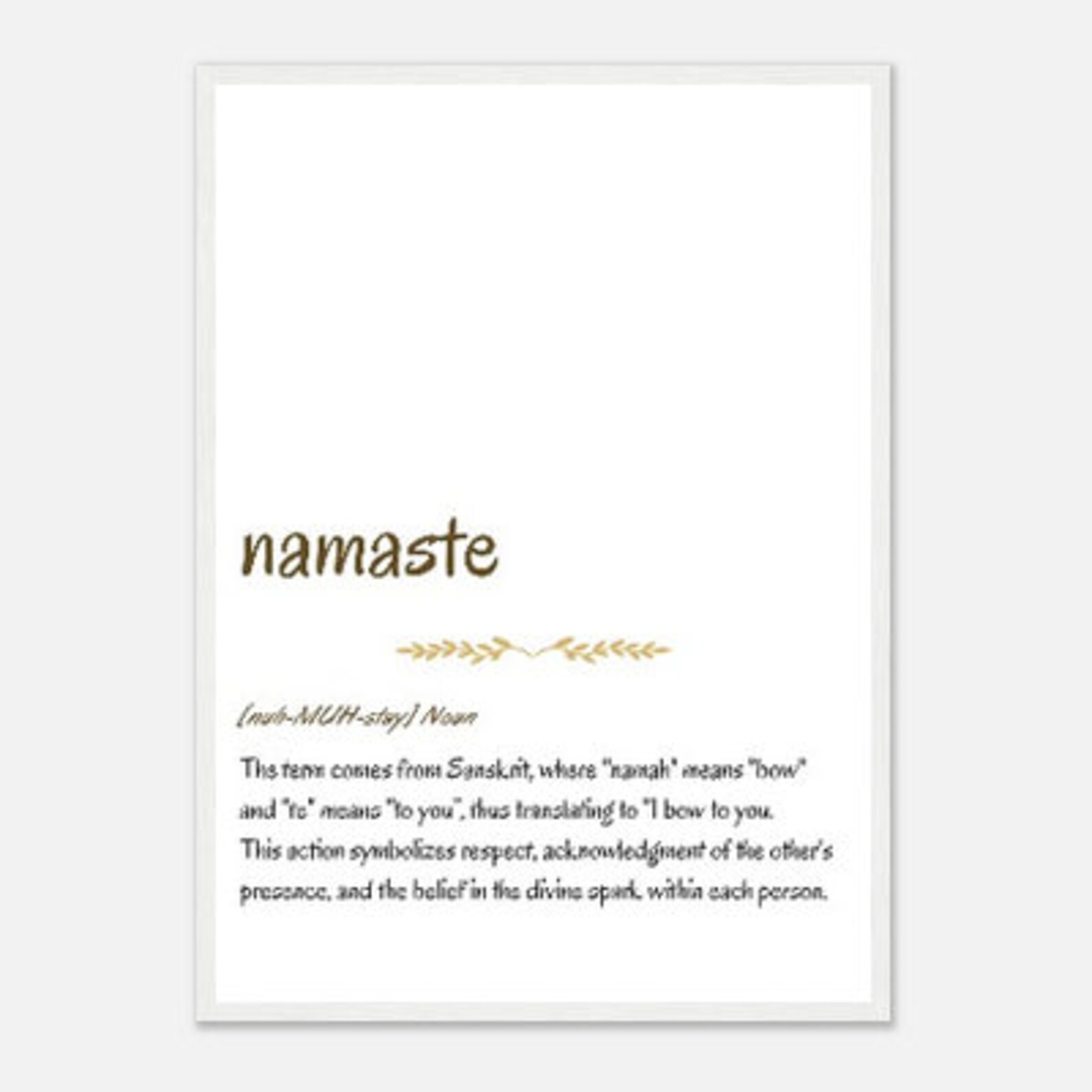 Namaste, Indian Greetings, Contemporary Wall Art, Home, Office, Lobby ...
