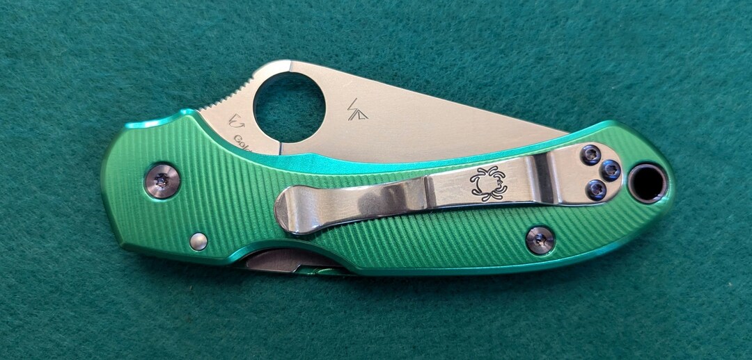 Para 3 With AWT Green Anodized Aluminum Scales/purple Titanium Hardware ...