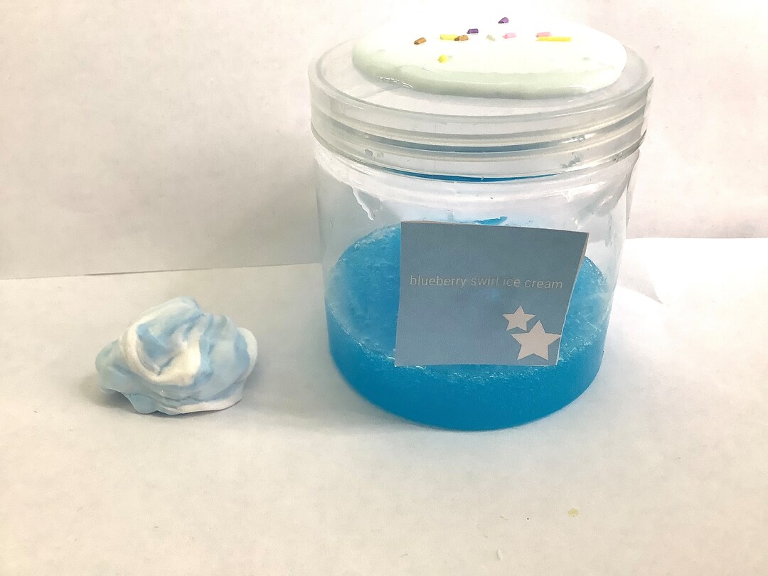Blueberry Swirl Ice Cream Slime ! (DIY Clay Kit ) - Etsy