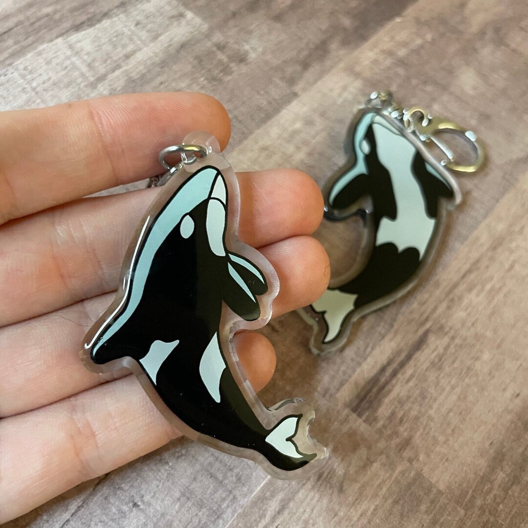 Orca Whale Matching Keychain Set, Ocean Beach Kawaii Keychains for Best ...
