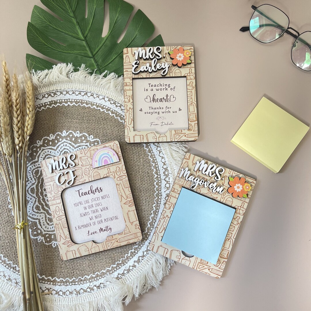 Personalized Wooden Note Holder - Etsy