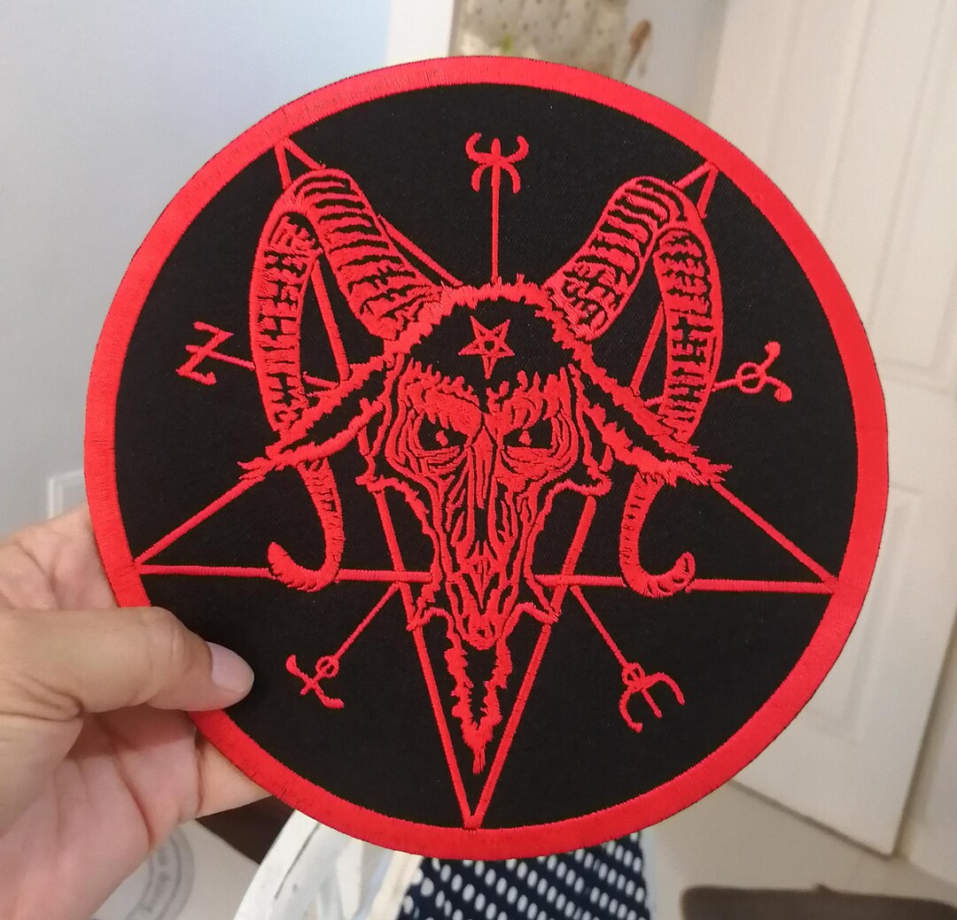 Sigil of Baphomet Pentagram Skull Goat Satan Dark Symbol Embroidered Iron-on Sew-on Patches - Etsy