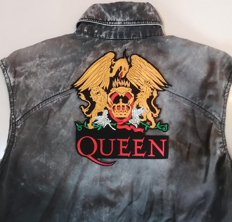 Large Queen Logo Band Music Rock Popular 1970 Symbol Embroidered Iron ...