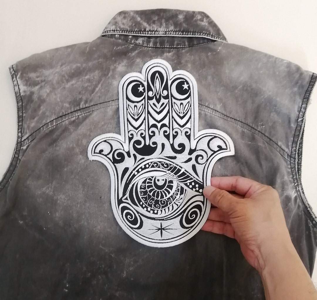 Large Hamsa Hand Eye of Fatima Eye Seeing Hamsa Lucky Hand Symbol ...