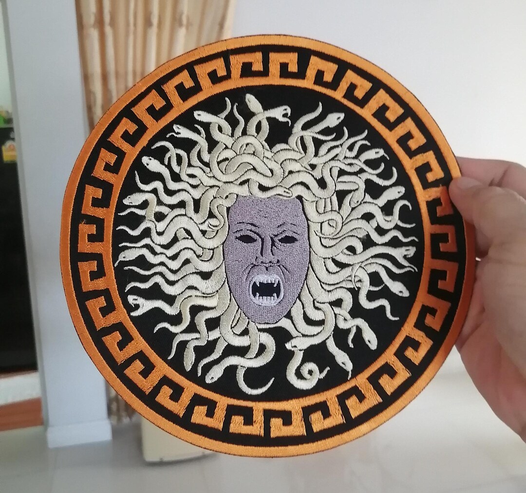 Medusa Greek Mythology Snake Hair Staring Into Eyes Will Turn Into Stone. Dark Symbol ...