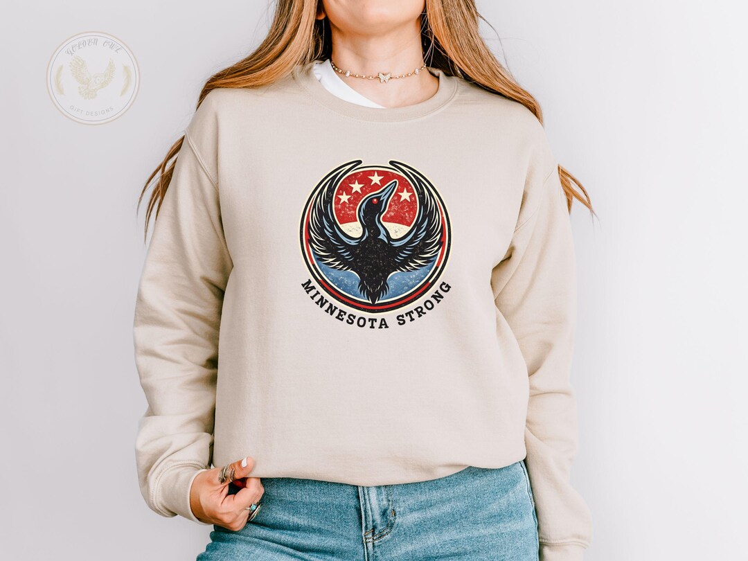 Minnesota Rebel Loon Sweatshirt, MN State Bird Loon Protest Shirt ...