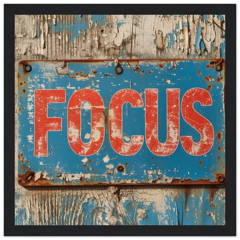 Focus Motivational Wall Art Premium Matte Paper Wooden Framed Poster - Etsy