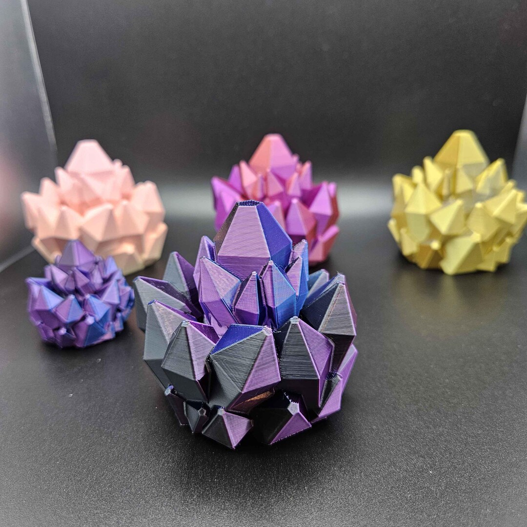 3D Printed Fidget Crystal Spinner | Reiki Crystal Fidget Toy | Crystal ...