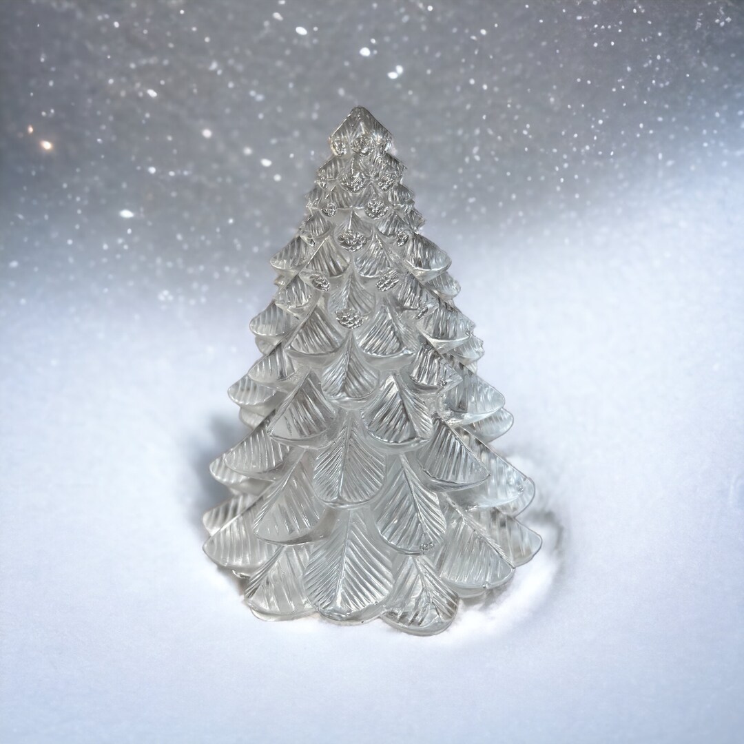 Resin Short & Fat Christmas Tree/choice of Color/tiered Trays/luminous ...