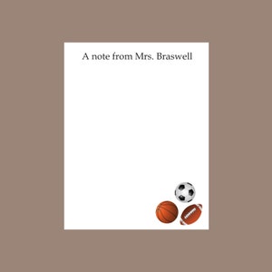 P.E. Teacher Notepad, Notepad for Teachers, Gym Teacher Notepad ...