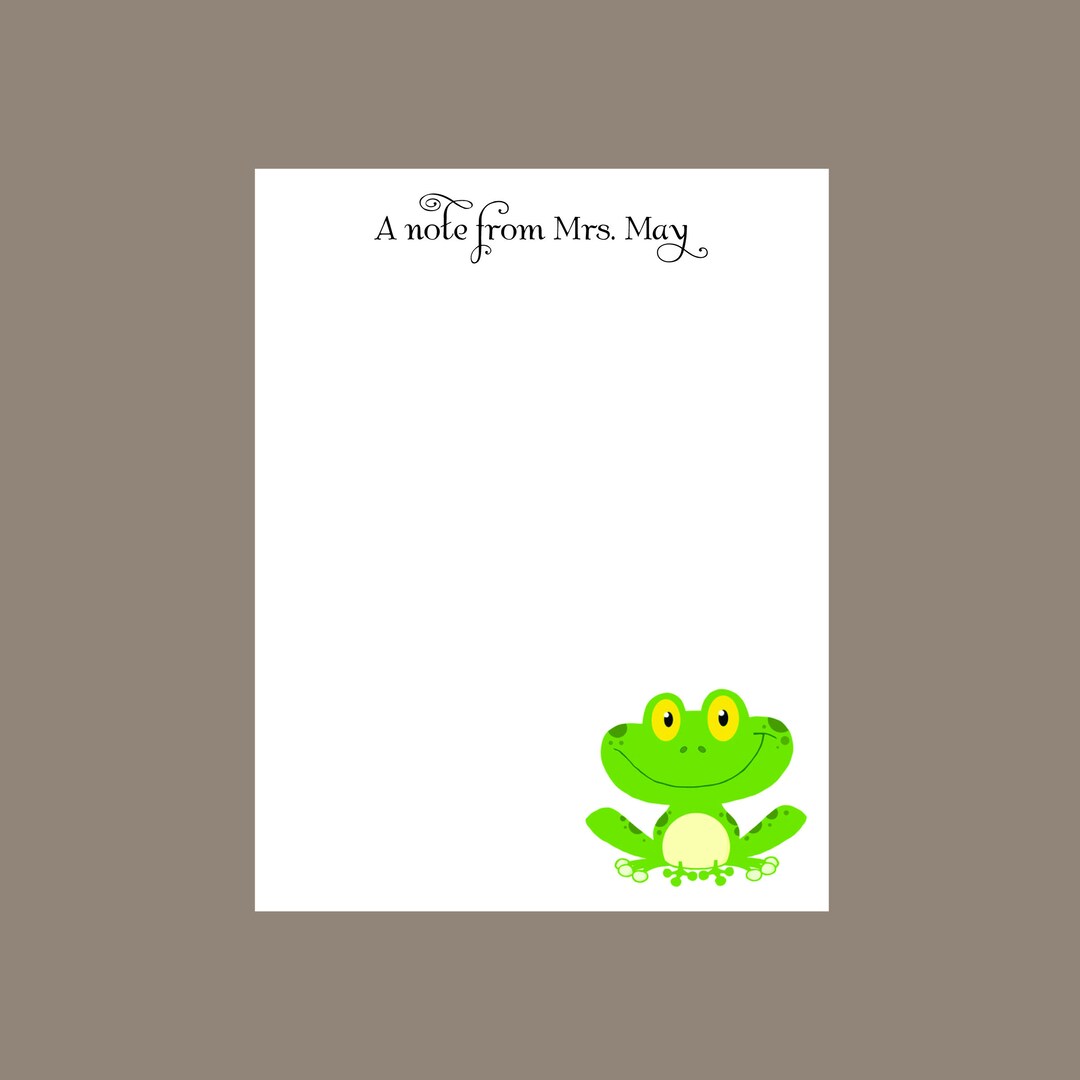 Frog Notecards Frog Card Personalized Frog Thank You Cards - Etsy