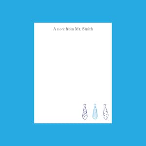 Necktie Notepad Personalized Notepad Teacher Gift Stocking - Etsy