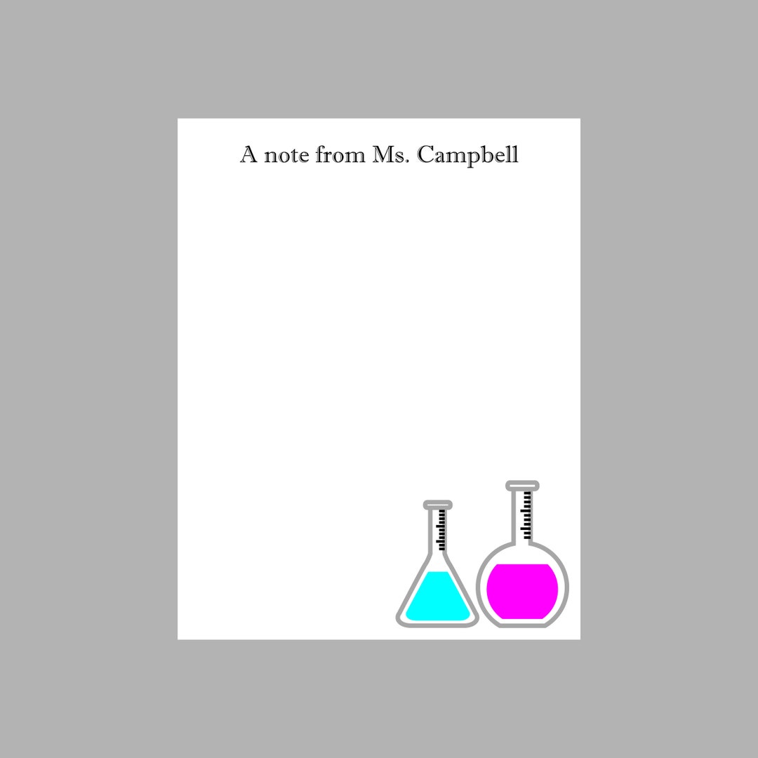 Science Teacher Notepad, Personalized Notepad, Teacher Gift, Stocking ...