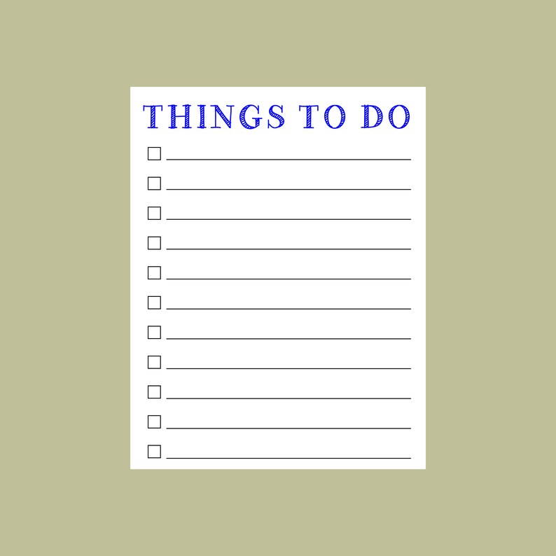 Things to Do Notepad Teacher Notes Teacher Notepad Notes - Etsy