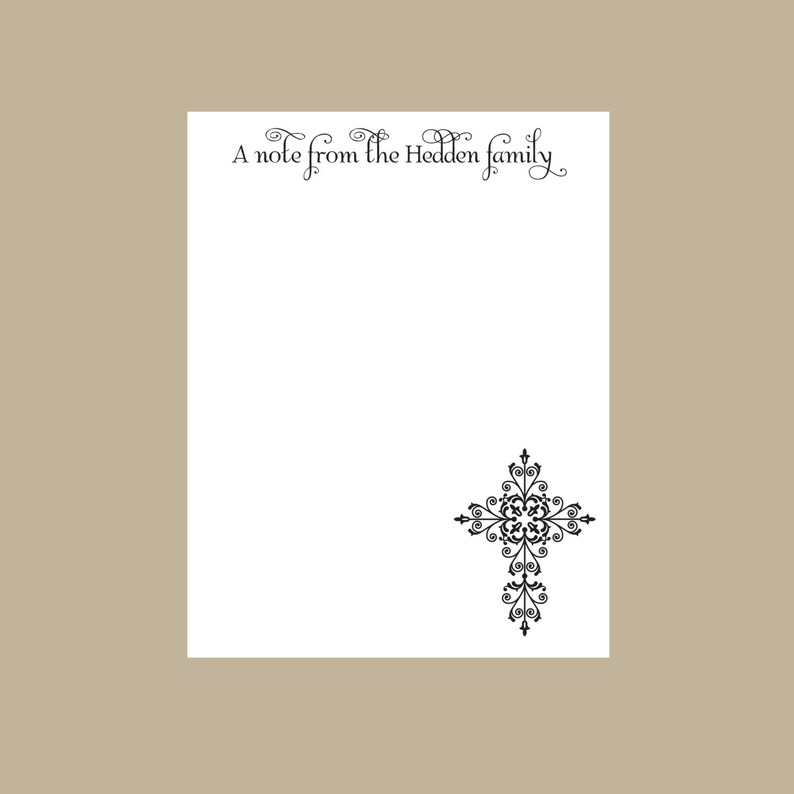 Cross Notepad Personalized Notepad Custom Notepad Etsy