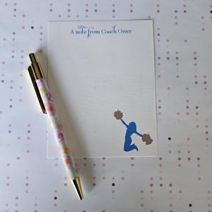 Cheerleading Notepad, Cheerleader, Coach Notepad Personalized Notepad ...