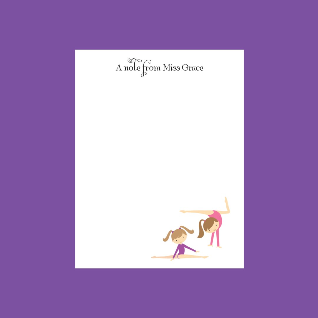 Gymnastics Notepad, Gymnastics Teacher, Coach Personalized Notepad ...