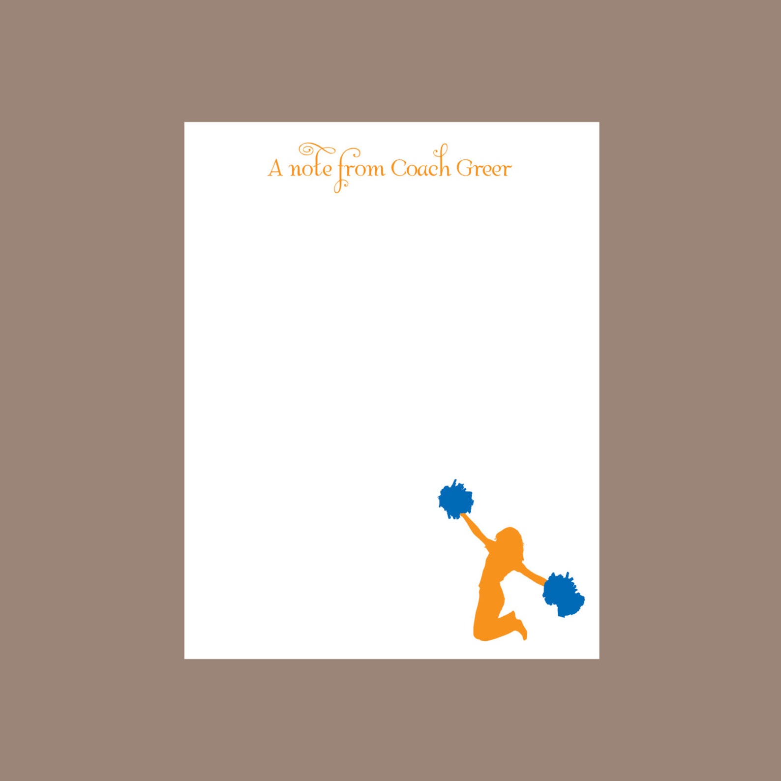 Cheerleading Notepad Cheerleader Coach Notepad Personalized - Etsy