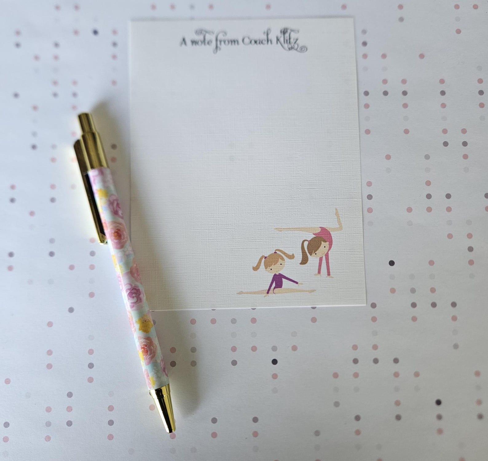 Gymnastics Notepad, Gymnastics Teacher, Coach Personalized Notepad ...