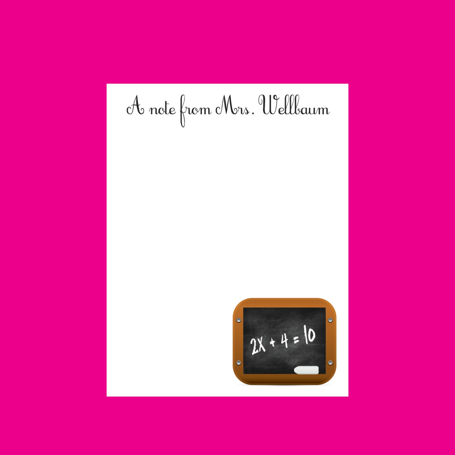 Math Teacher Notepad Personalized Notepad Teacher Gift - Etsy