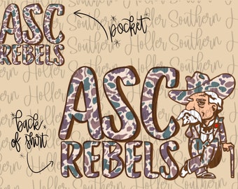 Vintage Camo, George Co Rebels, Mascots,school Spirit,college ...