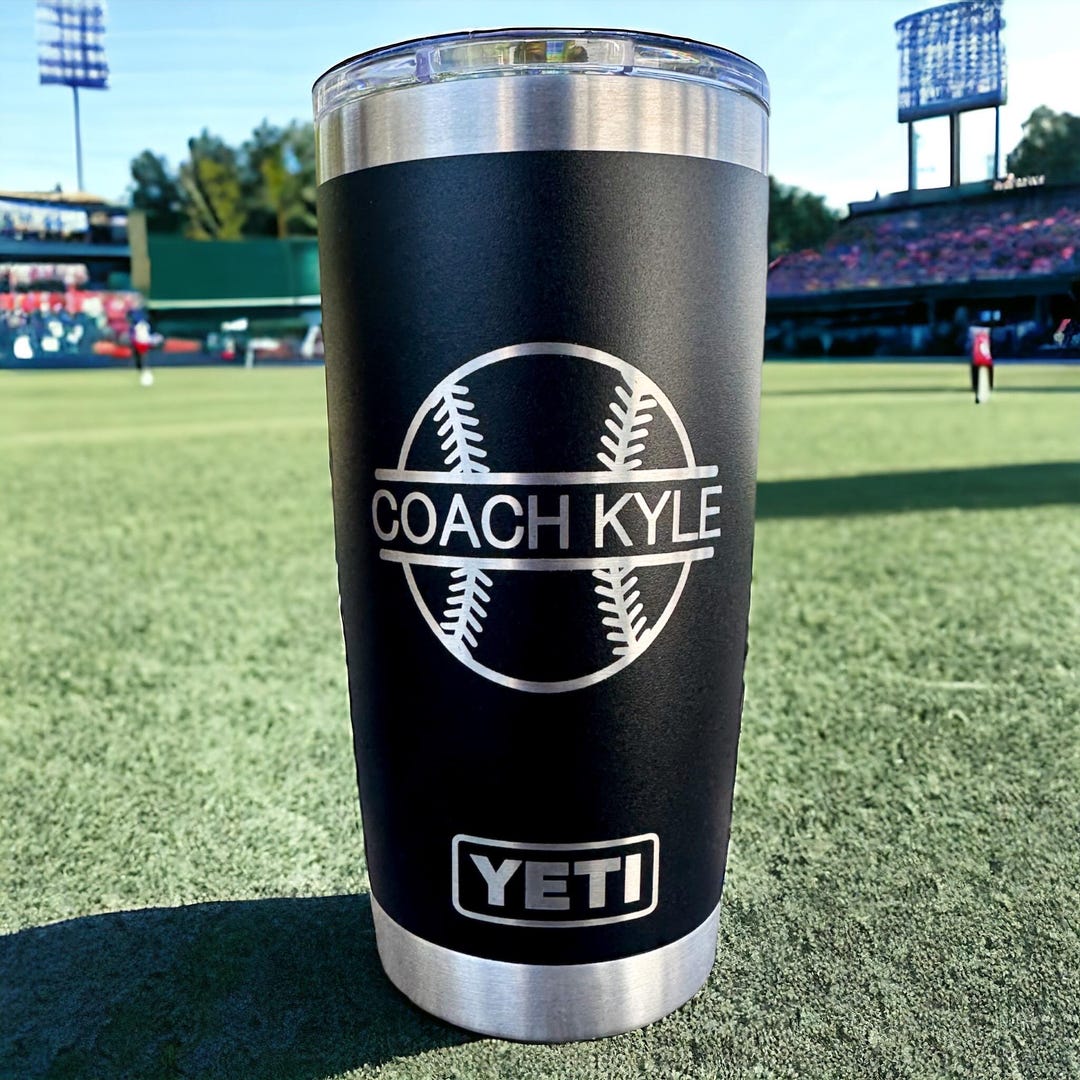 Baseball 20 Oz. Yeti Rambler, Laser Engraved Tumbler, Baseball Coach ...