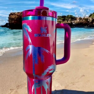 40 Oz. Stanley Palm Tree Laser Engraved Tumbler - Etsy
