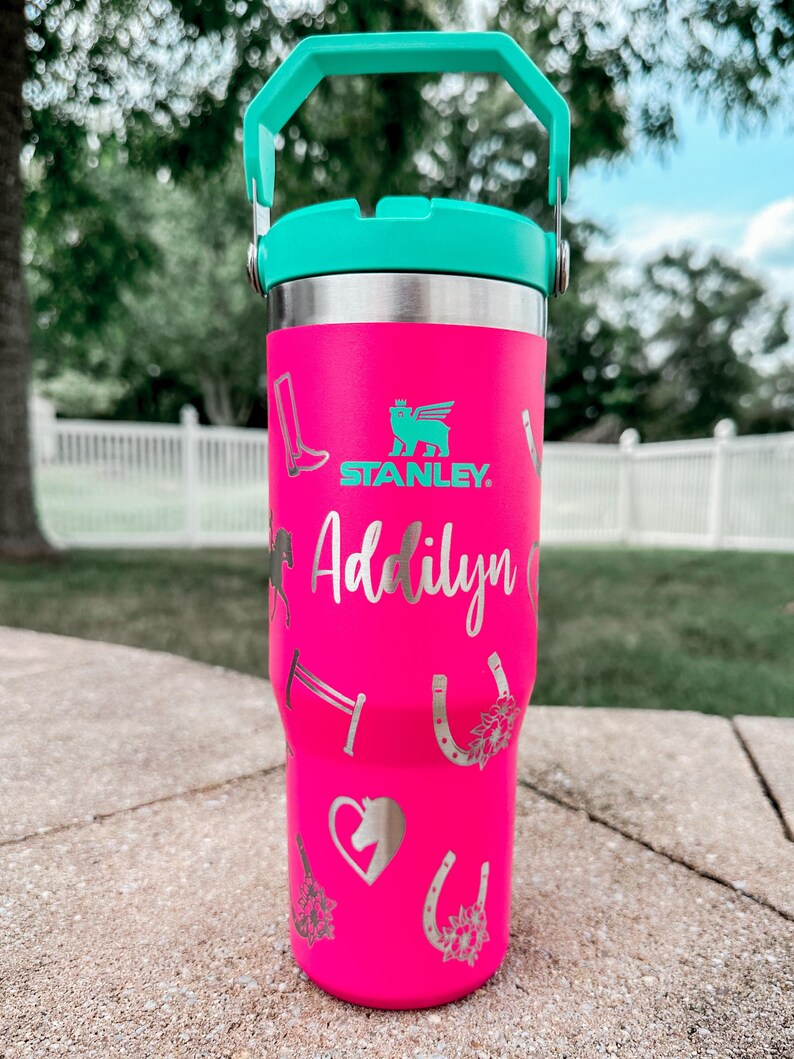 30 Oz. Kids Horseback Riding Stanley Iceflow Flip Straw, Personalized ...