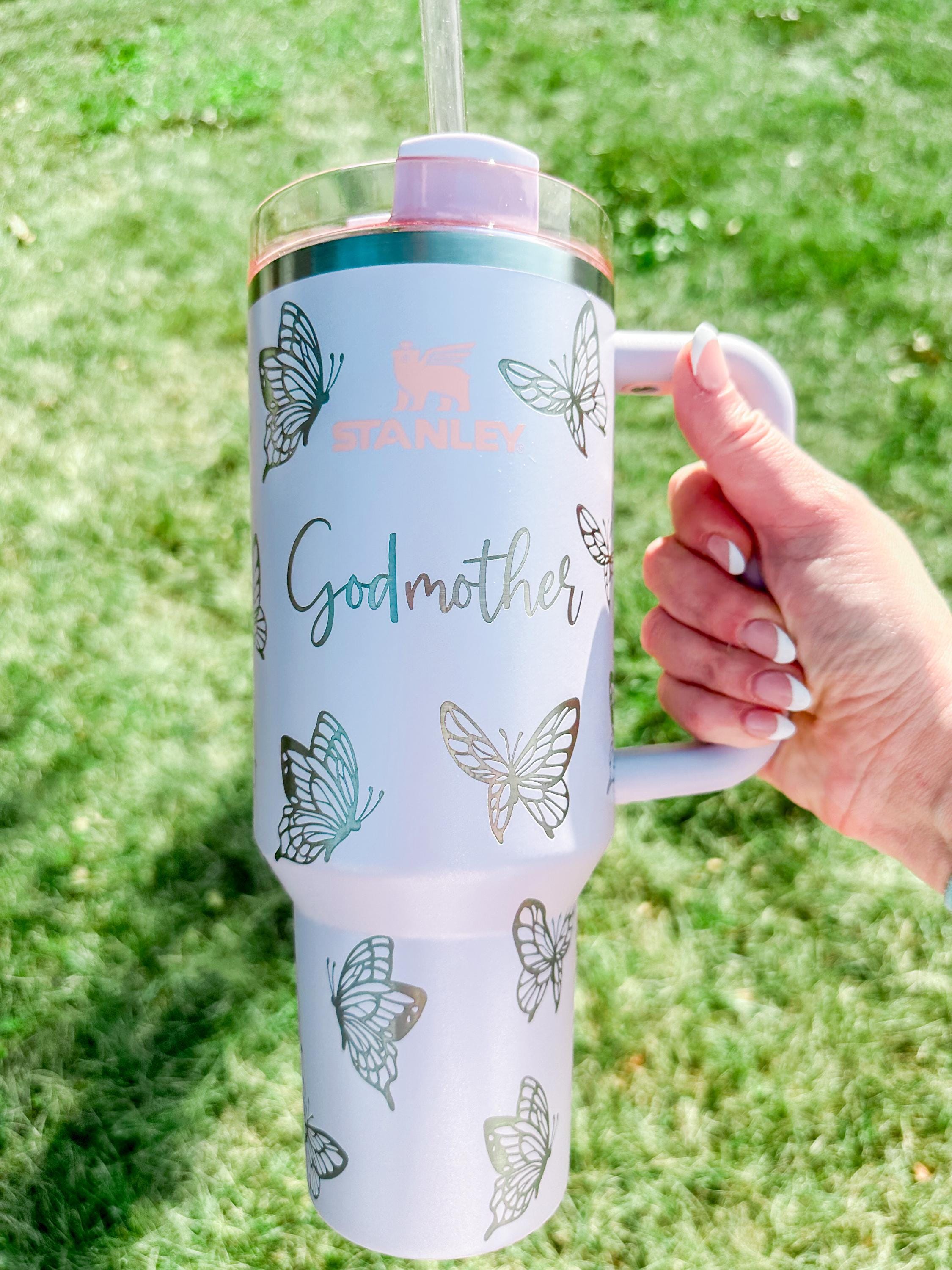 40 Oz. Stanley Tumbler, Butterfly Laser Engraved, Personalized - Etsy