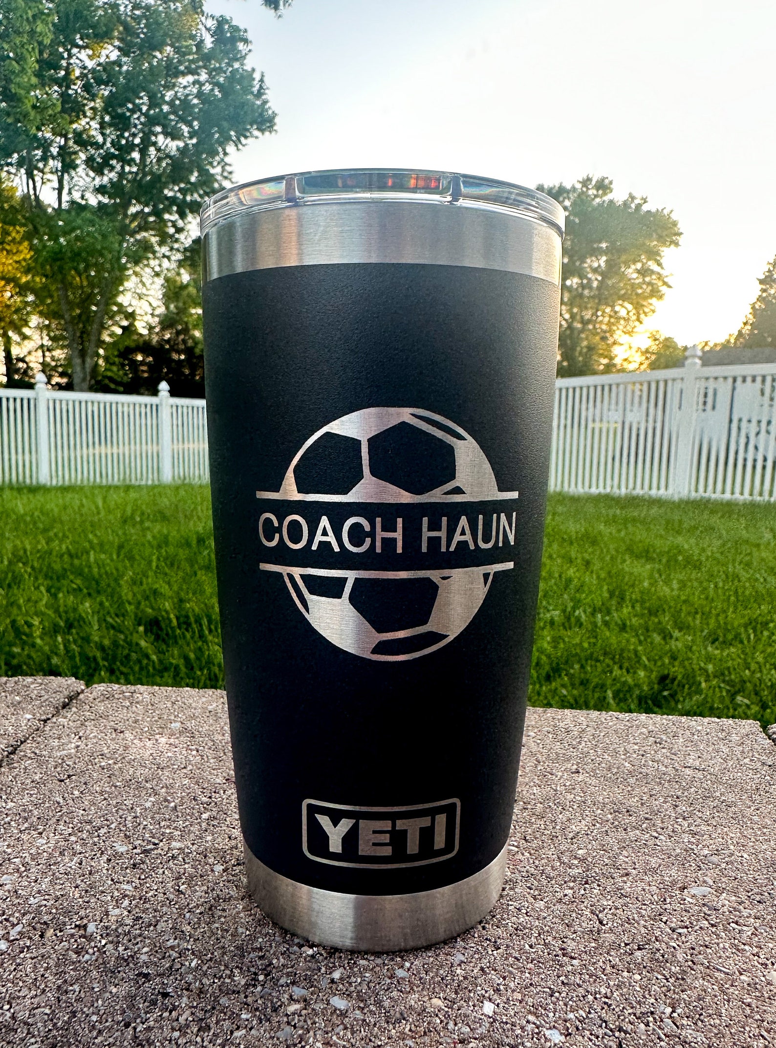20 Oz. Yeti Rambler, Laser Engraved Tumbler, Soccer Coach Gift - Etsy