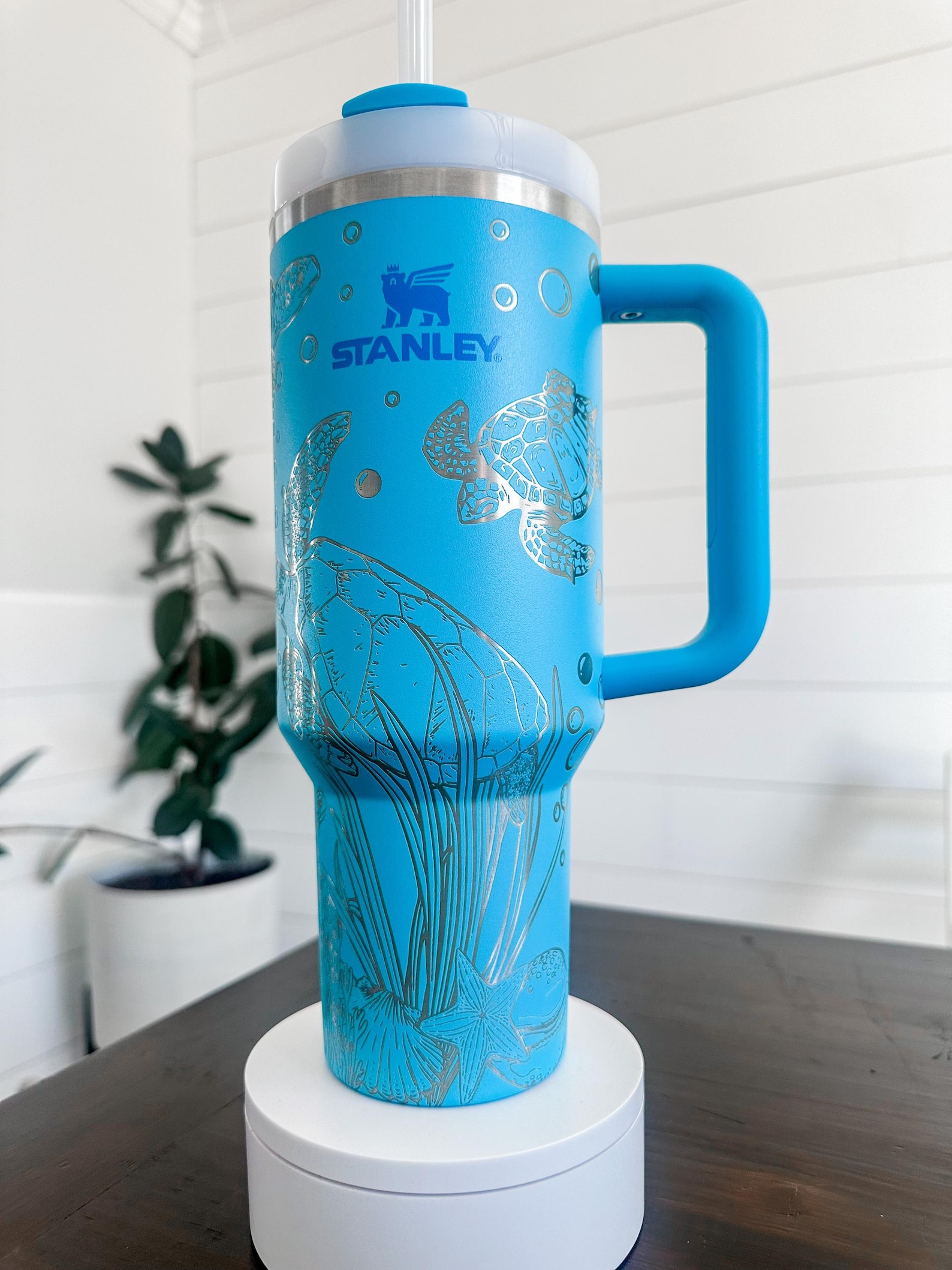 40 Oz. Sea Turtle Stanley, Laser Engraved Tumbler - Etsy