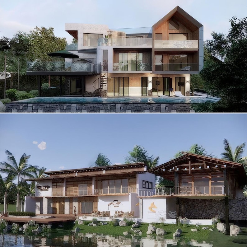 Airbnb & Resort Sketchup 3D Models | Architectural Design Bundle | 3D ...