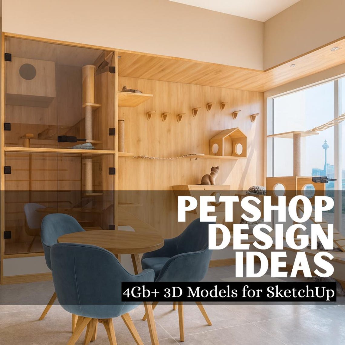 Pet Store 3D Model | Sketchup Interior Design Templates (digital ...
