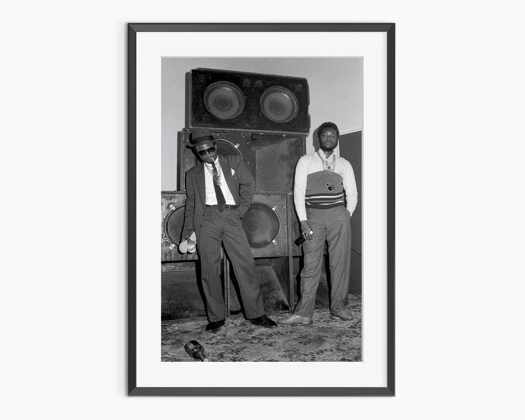 Vintage Photo Print, 80s Sound System Culture in Jamaica and UK, Retro ...