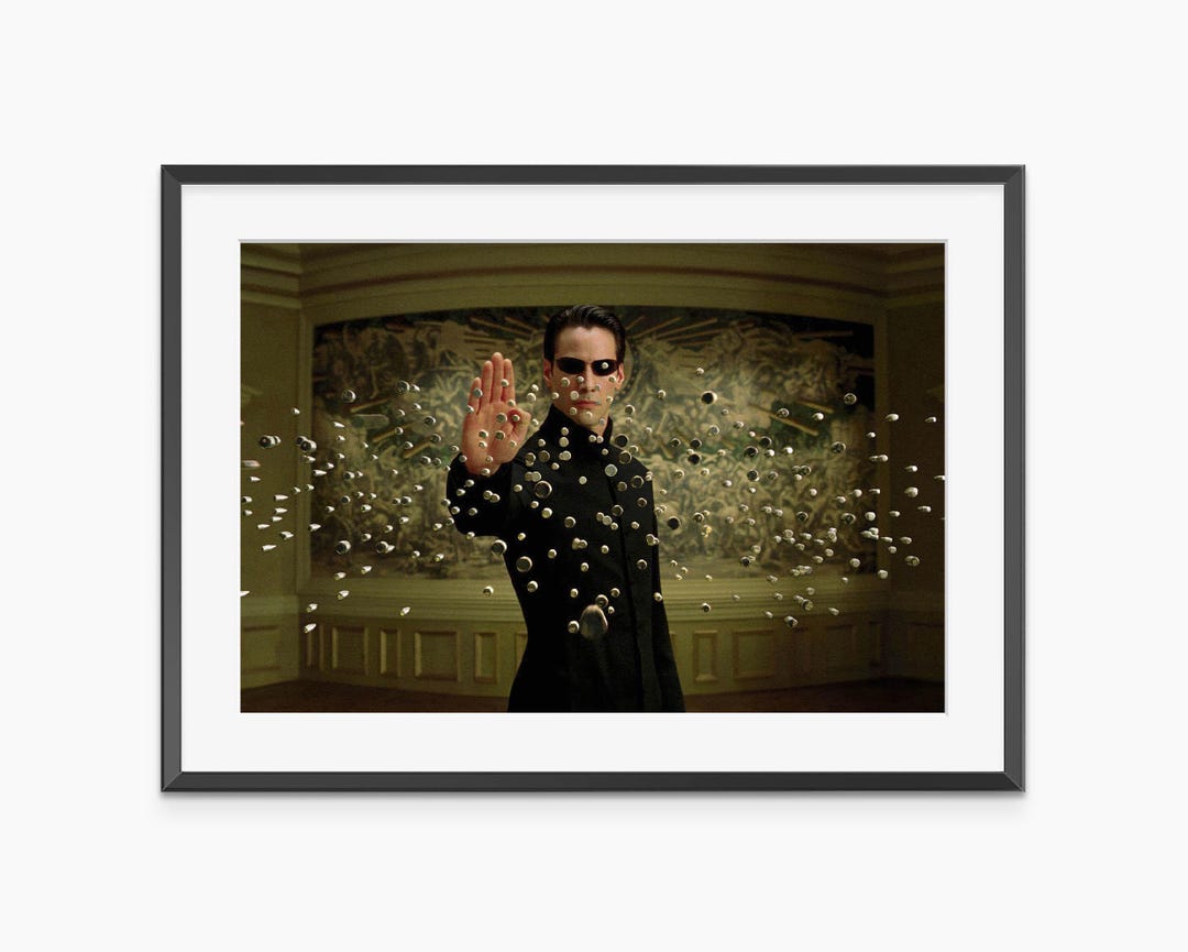 The Matrix Poster, Neo Stopping Bullets, Iconic Movie Scene, Keanu ...