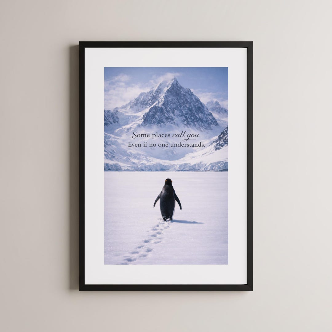 BUT WHY? Penguin Poster – Inspirational Minimalist Wall Art - Etsy
