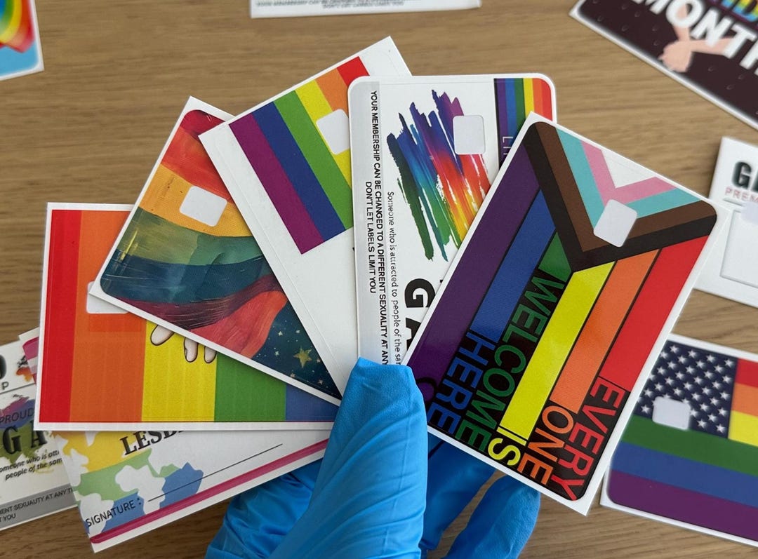 LGBTQ Credit Card Skin | USA Rainbow Flags | Gay Card | Pride ...