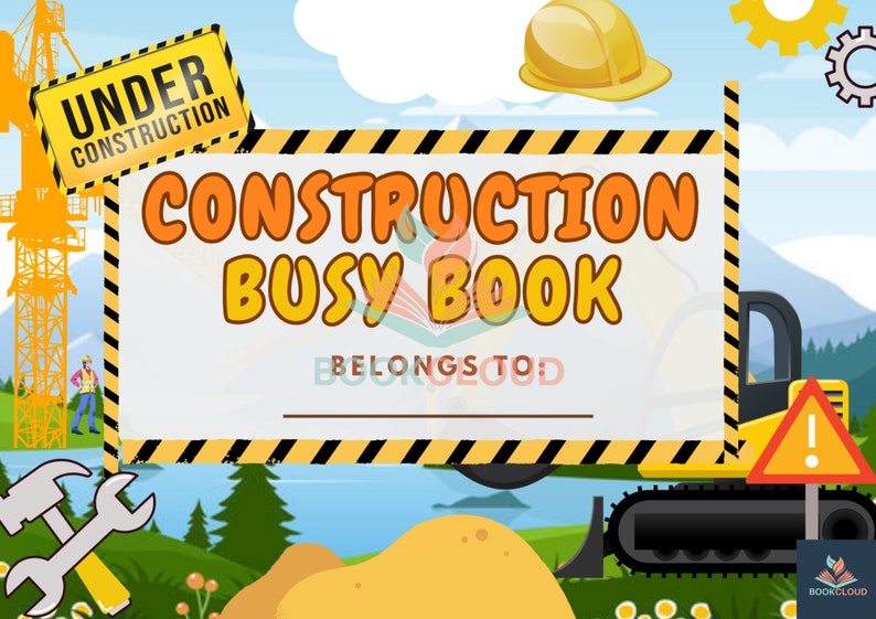 Construction Theme Printable Busy Book for Toddlers / Kids - Etsy