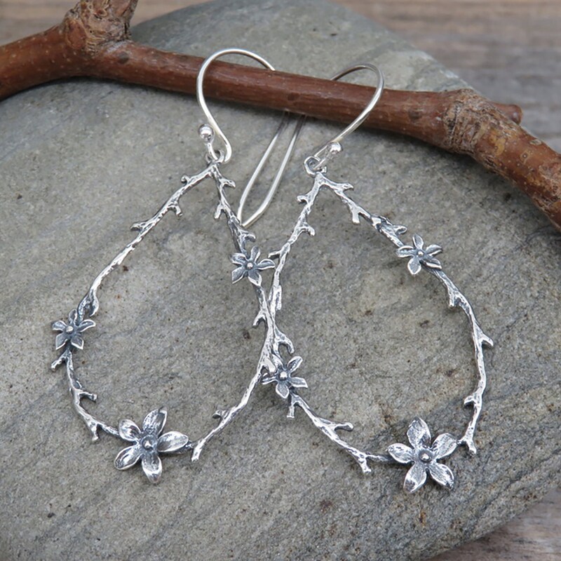 Sterling Silver Earrings - Etsy