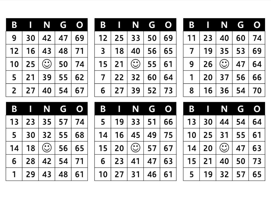 BINGO Cards | 360 Count | Black Header - Etsy