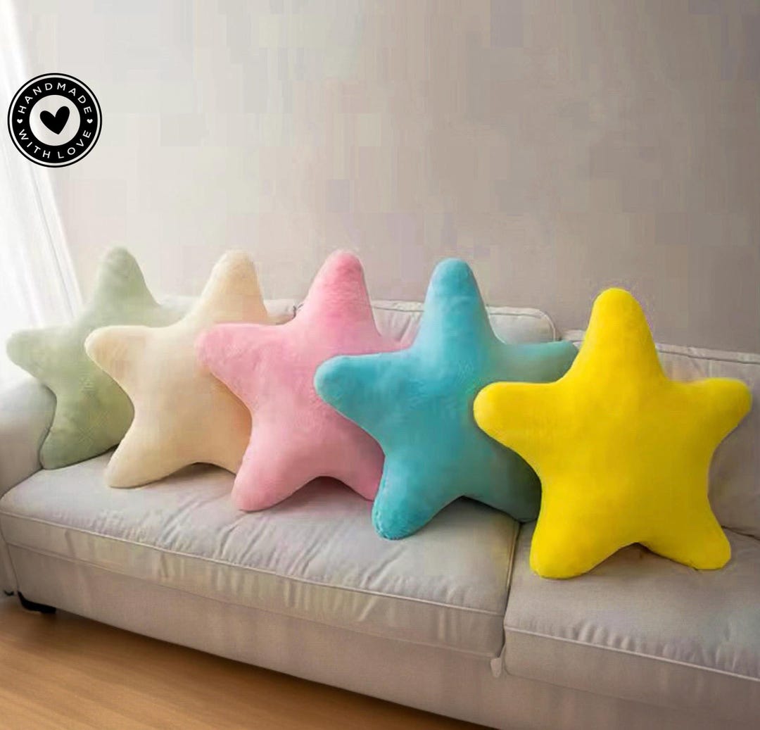 Star Shaped Fluffy Pillow Star Pillows Star Plushy Seat Cushions Room ...