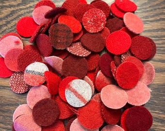 New Wool Pennies Blue Mix / 1 Inch / 100pcs / Pre-cut / Applique/penny ...