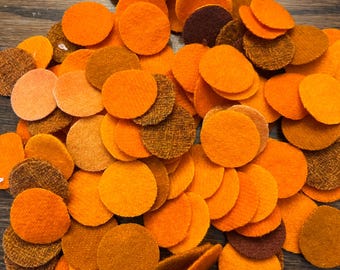 New Wool Pennies Blue Mix / 1 Inch / 100pcs / Pre-cut / Applique/penny ...