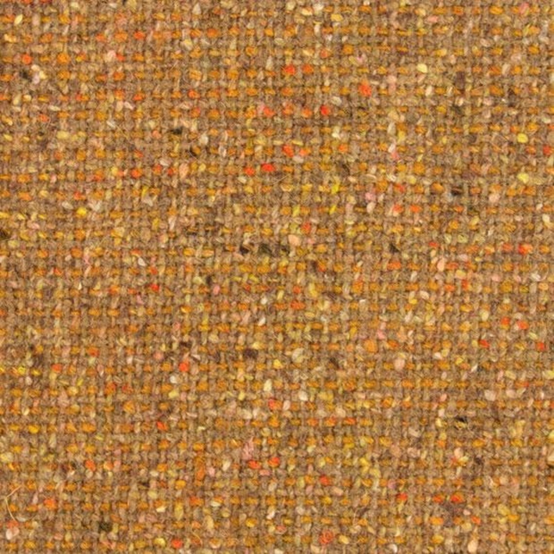 Donegal Tweed Wool Fabric: Dark Tan & Gold Basket Weave 11x16 - Etsy