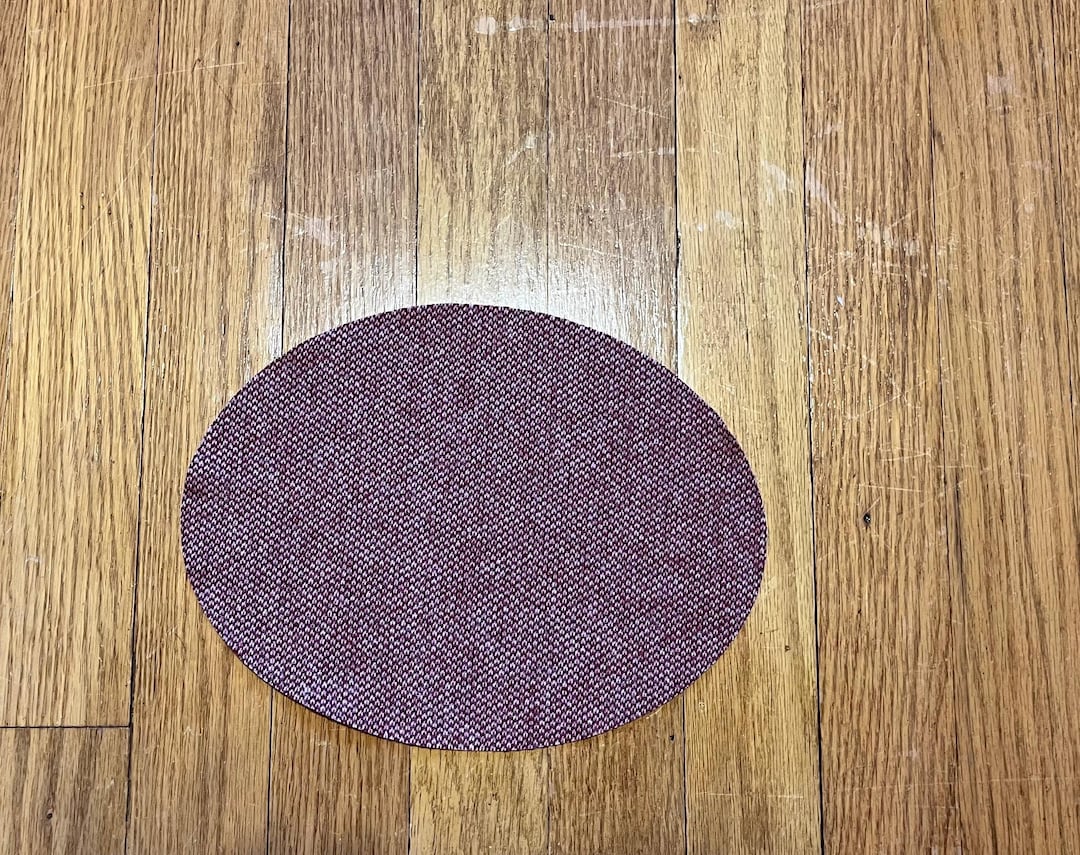Red Wool Applique Foundation Mat: Pre Cut Oval Felting Base (7 1/2 X 10 ...