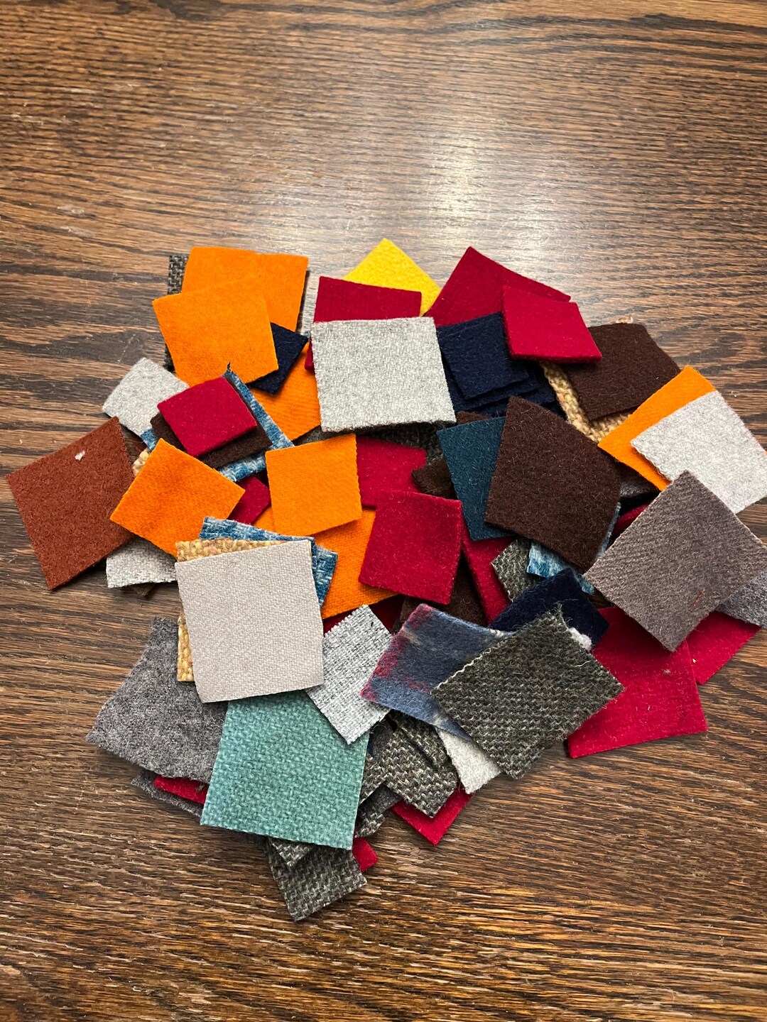Colorful Wool Square Pennies: Pre-cut Applique Pieces for Penny Rugs - Etsy