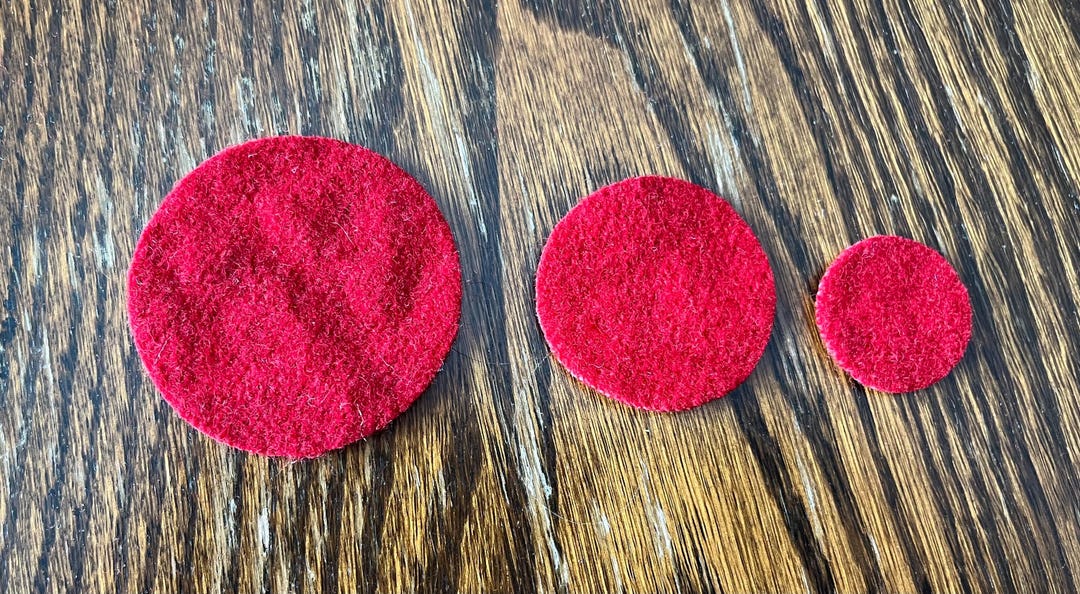 New Wool Pennies Red / 1 Inch /,1.5inch /and 2 Inch / Pre-cut / Wool Applique/penny Rugs - Etsy