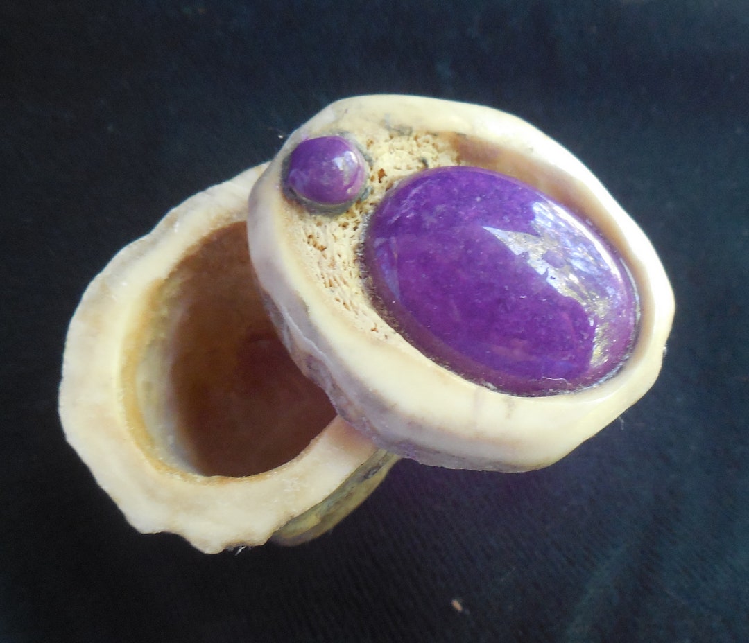 Purple Jade Antler Box Carved Cruelty Free Shed Deer Antler ...