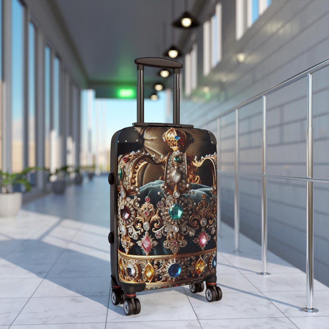 Royal Crown Suitcase - Travel Bag for Fashion Lovers, Luggage With a ...